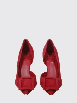 ROGER VIVIER Suede Stiletto Court Shoes - Red