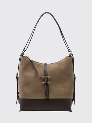 TOD'S Leather And Suede Backpack - Beige