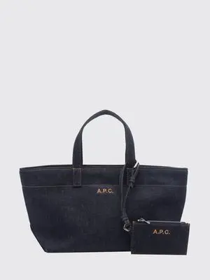A.p.c. Denim Tote Bag With Pouch