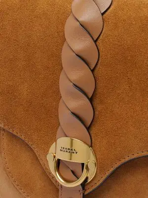 Isabel Marant Étoile Altay Suede Crossbody Bag With Woven Details - Brown