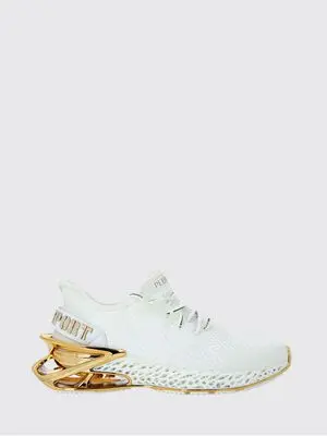 PLEIN SPORT Philipp Plein Athletic Sneakers With Gold Tone Detailing - White 1