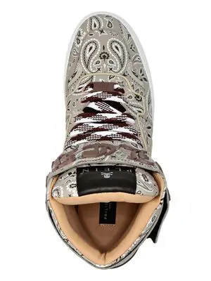 Philipp Plein High-top Sneakers With Paisley Print