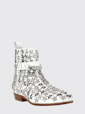 Philipp Plein Embellished Star Leather Ankle Boots