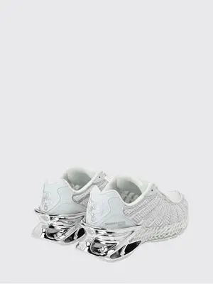 PLEIN SPORT Bi Thunderstorm Genx Sneakers In Mesh With Chunky Sole - White
