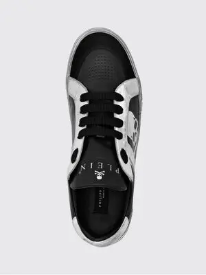 Philipp Plein Leather Sneakers With Skull Print And Distressed Effect