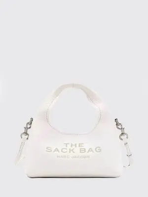 Marc Jacobs The Sack Mini Hammered Leather Top Handle Bag With Pouch - White