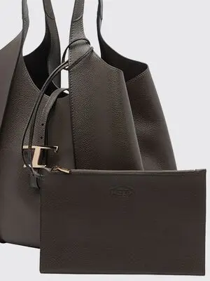 TOD'S Leather Shoulder Bag - Grey