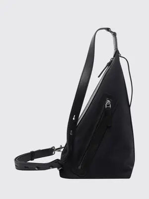 TOD'S Nylon And Ovine Nappa Leather Sling Backpack With Embossed Logo