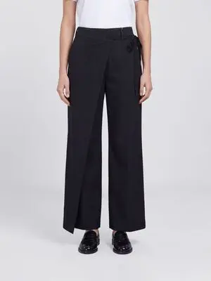MAISON MARGIELA Wide Leg Wrap Trousers - Black