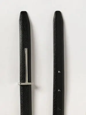 TOM FORD Adjustable Calfskin Leather Belt With T Monogram Buckle