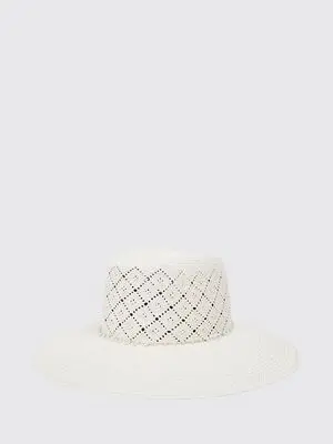 MAISON MICHEL Virginie Wide-brim Straw Hat With Pearl Embellishment