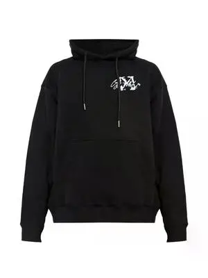 Off-White Logo-print Drawstring Hoodie - Black