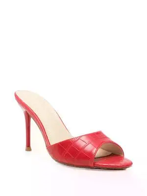 TWENTY FOURHAITCH Brandinchi Croc-effect Stiletto Sandals - Red