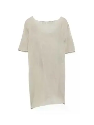 LANVIN Beige Silk Draped Hook-fastening Blouse