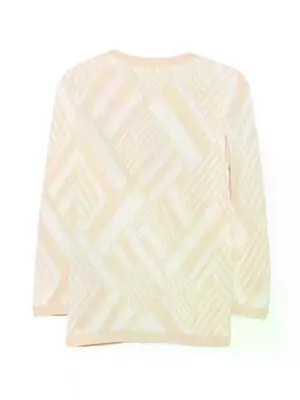 Valentino Garavani 1980s Geometric-pattern Sweater - Neutrals