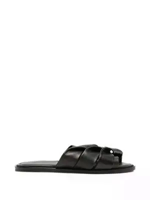 JW Anderson Padded Crossover Sandals - Black