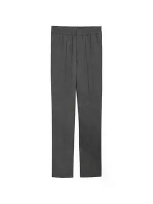 AMI Paris Elasticated-waist Wool Trousers - Grey