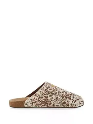 Adidas Adimule Splatter-print Mules - Neutrals