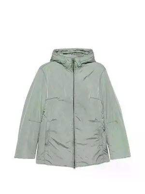 Prada 1990s Hooded Zip-up Jacket - Green