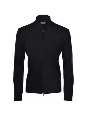 FILERIA Zip-up High-neck Cardigan - Black