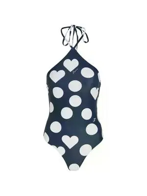 Jacquemus Bastide Heart-print Polka-dot Swimsuit