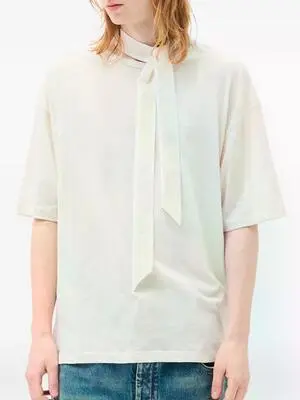 ANN DEMEULEMEESTER Slogan-print T-shirt - White