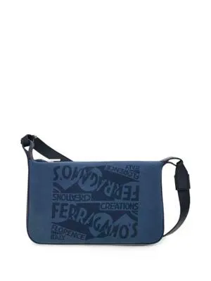 FERRAGAMO Shoulder Bag With Logo - Blue