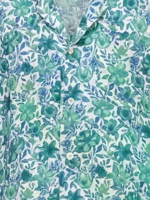 Isaia Floral-print Short-sleeve Shirt