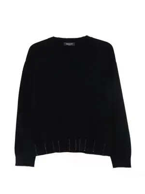 Fabiana Filippi Bead-embellished V-neck Sweater - Blue