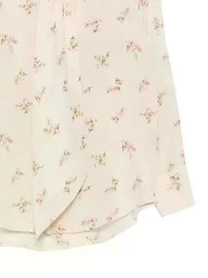 P.a.r.o.s.h Floral Print Pussy-bow Shirt