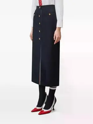 Thom Browne Button-detail Midi Skirt