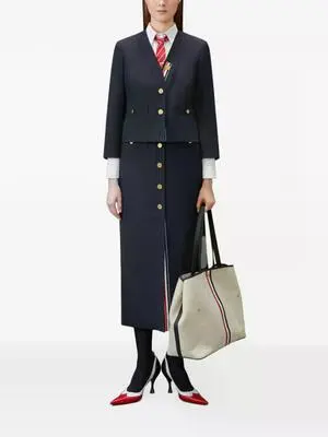 Thom Browne Midi Skirt With Button Detail