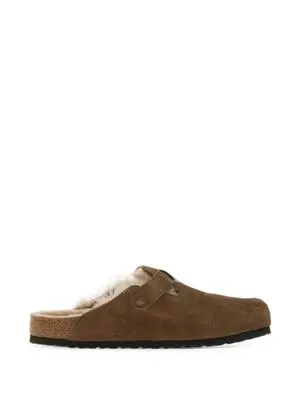BIRKENSTOCK Boston Shearling Mules - Brown