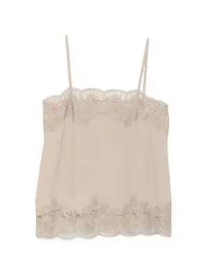 P.a.r.o.s.h Lace-trim Camisole Top - Neutrals