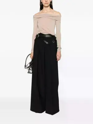 Rick Owens Off-shoulder Long Sleeve T-shirt