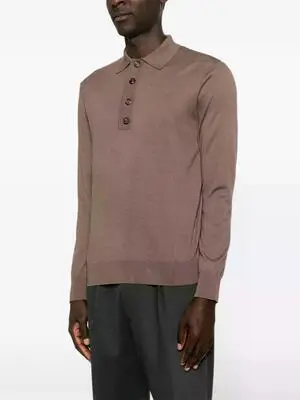 Eleventy Long-sleeve Polo Shirt