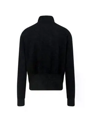 Rick Owens Asymmetric-zip Funnel-neck Sweater