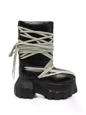 Rick Owens Megalace Lunar Mega Tractor Lace-up Boots - Black