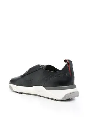 Santoni Perforated Panelled Sneakers