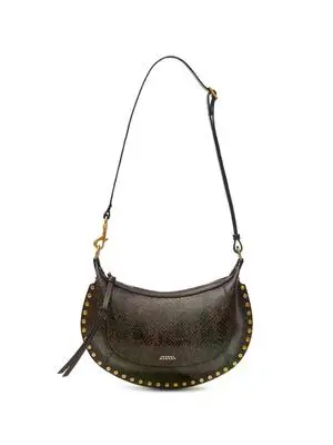 Isabel Marant Étoile Oskan Moon Python-effect Leather Shoulder Bag - Brown