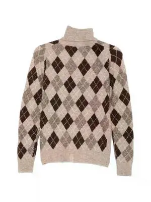 P.a.r.o.s.h Argyle-knit Roll-neck Sweater