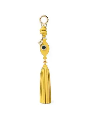 Fendi Fish Motif Tassel Charm - Yellow