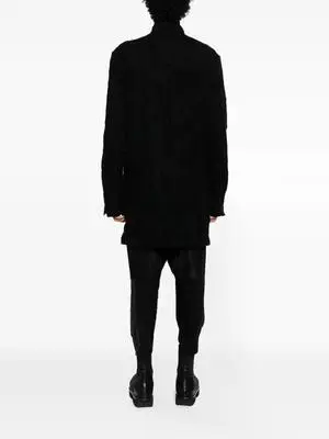 D HYGEN Crinkled Effect High Neck Coat