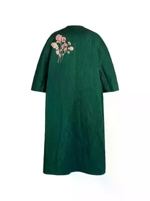 Erdem Embroidered Textured-satin Coat