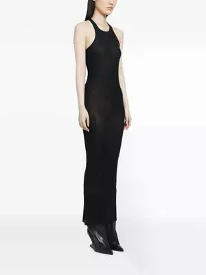 Rick Owens Rib Long Sleeve Dress - Black