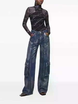 Karl Lagerfeld Coated Cargo Pants
