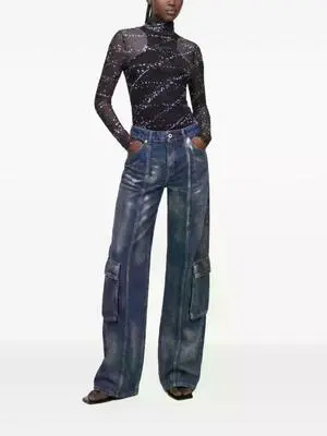 Karl Lagerfeld Coated Cargo Pants