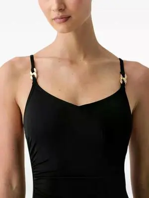 Michael Kors Chain-link Gathered Swimsuit
