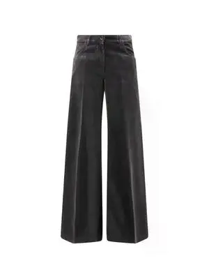 Aspesi Wide-leg Velvet Trousers - Brown