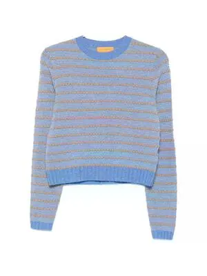 Guest In Residence Long-sleeve Striped Sweater - Blue
